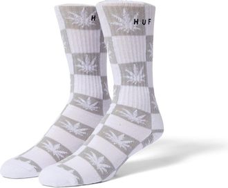 HUF SOCKS CHECKERED PLANTLIFE WHITE
