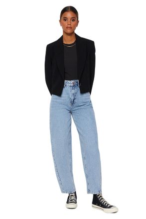 Trendyol Trendyol Damen Gerade Ballon Hohe Taille Jeans