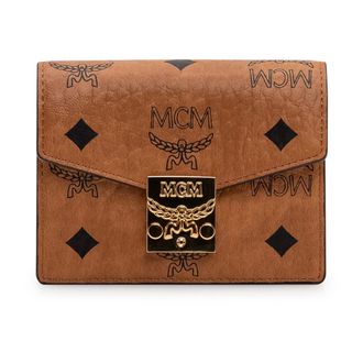 MCM Mcm, Femme, Accessoires, Brun, Taille: ONE Size Tracy Chain Card Wallet