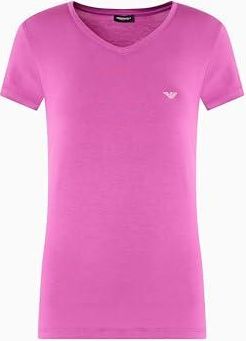 Emporio Armani S/Sleeve V Neck T-Shirt, Bouganville, L Femme