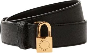 Stella McCartney Femme, Accessoires, Noir, Taille: 85 CM Ryder Padlock Belt