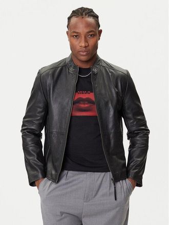 HUGO BOSS Lederjacke Lokis-3 50540984 Schwarz Slim Fit