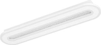 Eglo LED Deckenlampe Macchioni, Kristall Deckenleuchte mit Fernbedienung, dimmbare Aufbauleuchte, Küchenlampe aus Metall und Kunststoff in Weiß, warmweiß-k