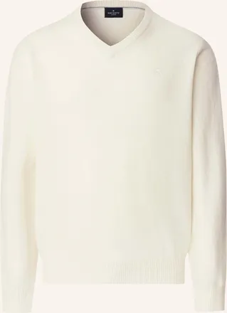Hackett Pullover Lambswool V Neck weiss