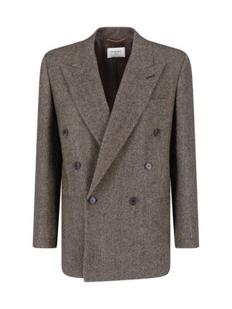 Saint Laurent Double-Breasted Wool Blazer