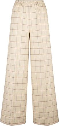 Forte_Forte Femme, Pantalons, Rose, Taille: 40 FR Pantalon Large &Eacute;lastiqu&eacute; &agrave; Carreaux