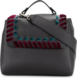 Orciani shoulder bag with velvet stitch - Noir