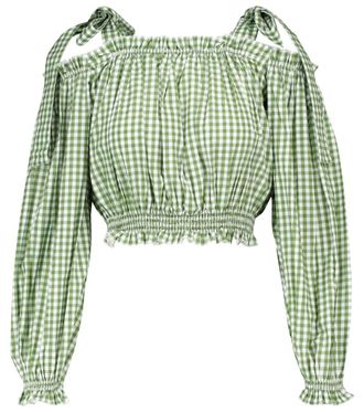 Alexandra Miro Blouse en coton à carreaux