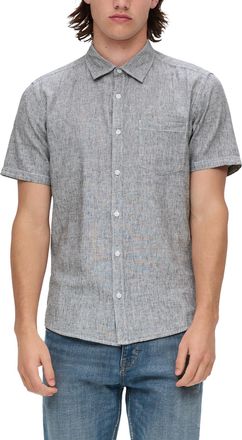 QS by s.Oliver Hemd Kurzarm Leinenmix