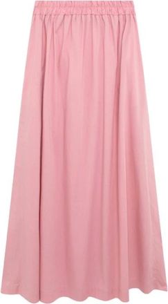 Alpha Studio Femme, Jupes, Rose, Taille: 40 FR Gonna Lunga in Popeline