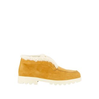 Santoni Gem&uuml;tliche Shearling-gef&uuml;tterte Wildleder-Winterstiefel - - Shoes - Damen - Braun - 35 EU