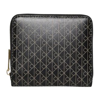 Calvin Klein Emblem Zip-Around Geldb&ouml;rse - - Accessories - Damen - Schwarzk - ONE SIZE
