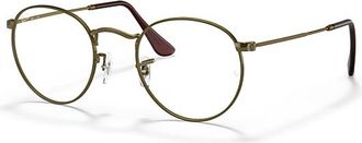 Ray-Ban Round Metal Optics Antikgold Fassung Demo Gl&auml;ser Glas 47-21