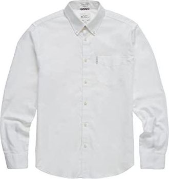 Ben Sherman Chemise Oxford en coton bio grande taille pour homme de 2XL à 5XL, White, 4XL grande taille