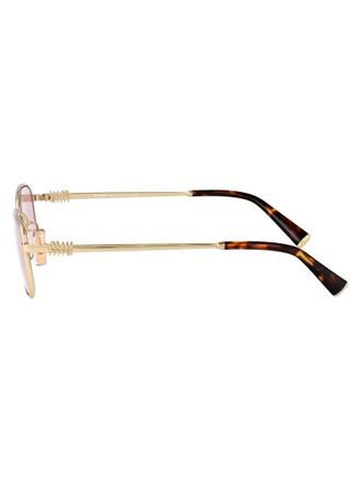 Miu Miu 0MU Metal Rectangle Sunglasses - Gold