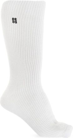Dsquared2 Homme, Sous-v&ecirc;tements, Blanc, Taille: XS Chaussettes Longues avec Logo Brod&eacute;