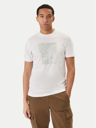 HUGO BOSS T-Shirt Imprint 50556007 Wei&szlig; Regular Fit