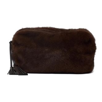 P.A.R.O.S.H. Pochette Ecopelliccia - - Bags - Damen - Braun - ONE SIZE