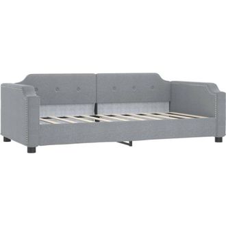 vidaXL Tagesbett Hellgrau 100x200 cm Stoff vidaXL