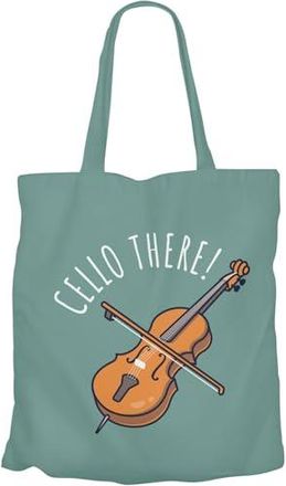 Fabulous Tote Bag Sac Shopping en Toile Turquoise - Cello There Violoncelle Musique Musicien Instrument - 10 L