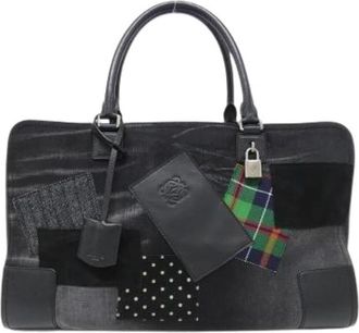 Loewe Pre-owned Junya Watanabe Amazon 24H sac en cuir et toile denim - Femme - Pre-owned - Noir - Taille: ONE Size