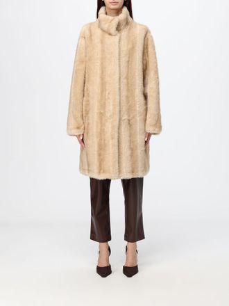 Apparis Manteau &agrave; col montant en fourrure de vison