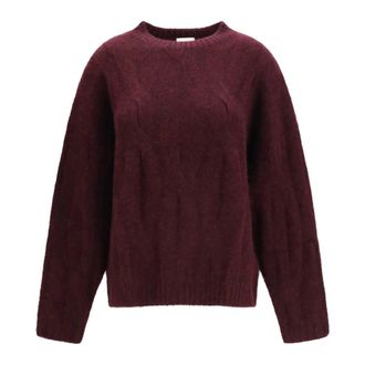 Allude Pull en cachemire et soie &agrave; manches volumineuses - Femme - Pulls - Brun - Taille: 36 FR