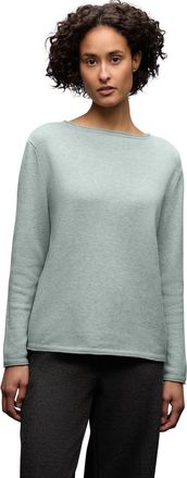 Street One Pullover mit gerolltem Saum nile Blue Mel. 42
