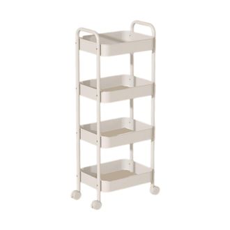 Generic K&uuml;chenwagen, 4-st&ouml;ckiger Rollwagen mit Griffen - Vielseitiger Organizer f&uuml;r K&uuml;che, Bad, Wohnzimmer und B&uuml;ro - Einfach zu montierender mobiler Allzweck