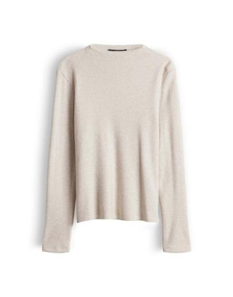 someday Longsleeve Kosie fine mit flauschigem Griff Figurbetonter Schnitt mit feiner, weicher Rippstruktur