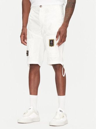 Aeronautica Aeronautica Militare Stoffshorts 251BE041CT1122 Weiß Regular Fit