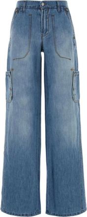 Ermanno Scervino Femme, Jeans, Bleu, Taille: 34 FR Jean Cargo en Denim