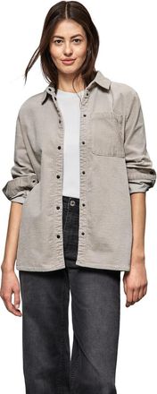 Street One Damen A212183 Cord-Overshirt, Stone beige, 44