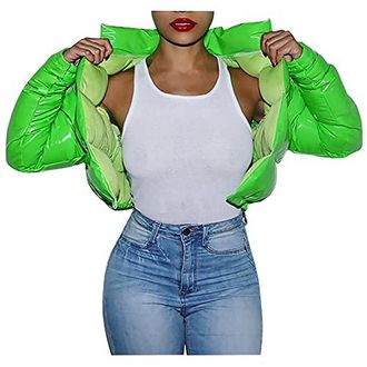 Generic Veste Simili Femme - Pardessus Femme Col Montant Hiver Magnifique Manches Longues Couleur Unie Cardigan Double Face Manteau Court Veste Manteau Capora