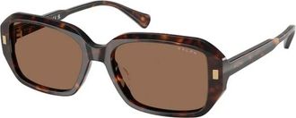 Ralph Lauren Femme, Accessoires, Brun, Taille: 55 MM Rectangle Lunettes de soleil