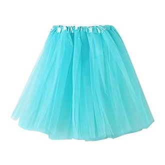 Generic Femme Jupe Paillette Jupe Tutu Tulle Mini Courte Danse Classique Femme Noire Tulle Rétro Années 80 Costume pour Fête Halloween Carnaval Short Longue T