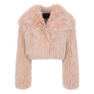 Patrizia Pepe Bomber en fausse fourrure duveteuse - Femme - Vestes - Rose - Taille: 38 FR
