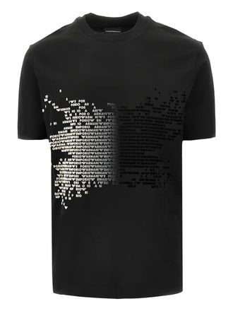 Emporio Armani T-Shirt mit Print - Schwarz