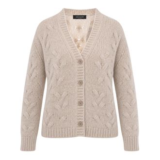 Fabiana Filippi Cardigan en maille torsad&eacute;e - Femme - Pulls - Beige - Taille: 36 FR