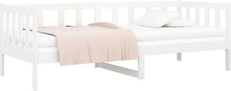 vidaXL Lit de jour sans matelas blanc 80x200 cm bois de pin massif vidaXL
