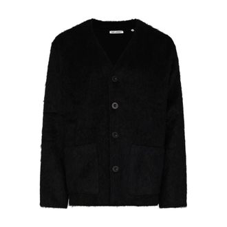Our Legacy Schwarzer Wollmischung Cardigan mit V-Ausschnitt und Knopfverschluss - - Knitwear - Herren - Schwarzk - L