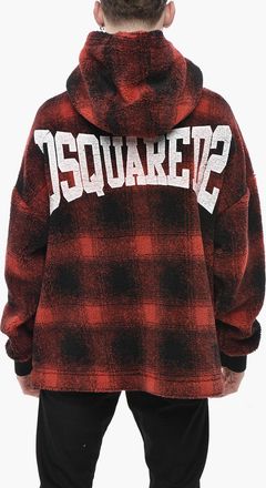 Dsquared2 Buffalo-Check Sherpa Jacket with Hood Dsquared2