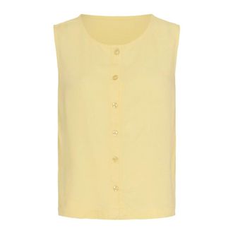Kaffe Wendbarer Stroh-Top - - Tops - Damen - Gelb - 2XL