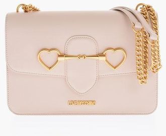 Moschino LOVE Faux Leather Shoulder Bag with Golden Chain size Unica