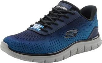 Skechers Track REVNO Baskets pour Homme, Bleu Marine/Bleu, Pointure 42