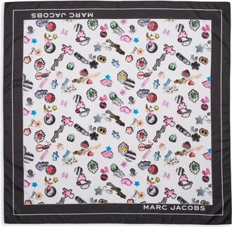 Marc Jacobs écharpe à imprimé Sticker - Blanc
