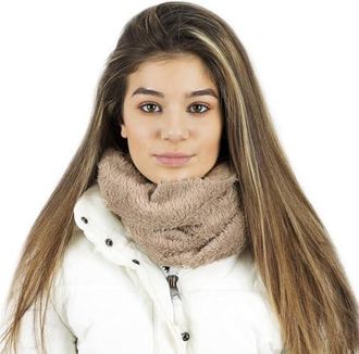 TOSKATOK Unisexe Hommes Dames Enfants Chaud Chaud Snug Teddy Fourrure Polaire Ultra Doux Microfibre Dense Pile Balaclava Capuche Snood Neckwarmer