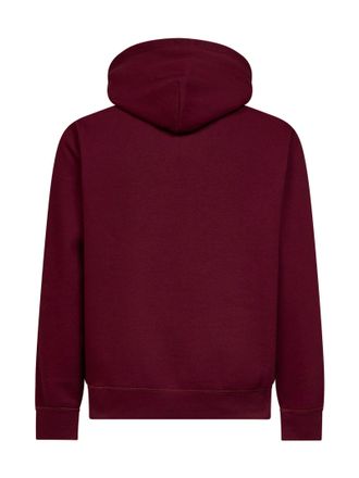 Polo Ralph Lauren Mens Hoodie Bordeaux Cotton-Blend Sweatshirts Sweater
