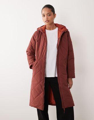 Regatta veste matelass&eacute;e &agrave; capuche elryse rouge brique cerise fonc&eacute;