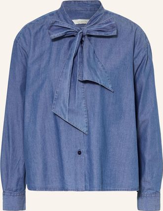Lilienfels Lilienfels Schluppenbluse In Jeansoptik blau